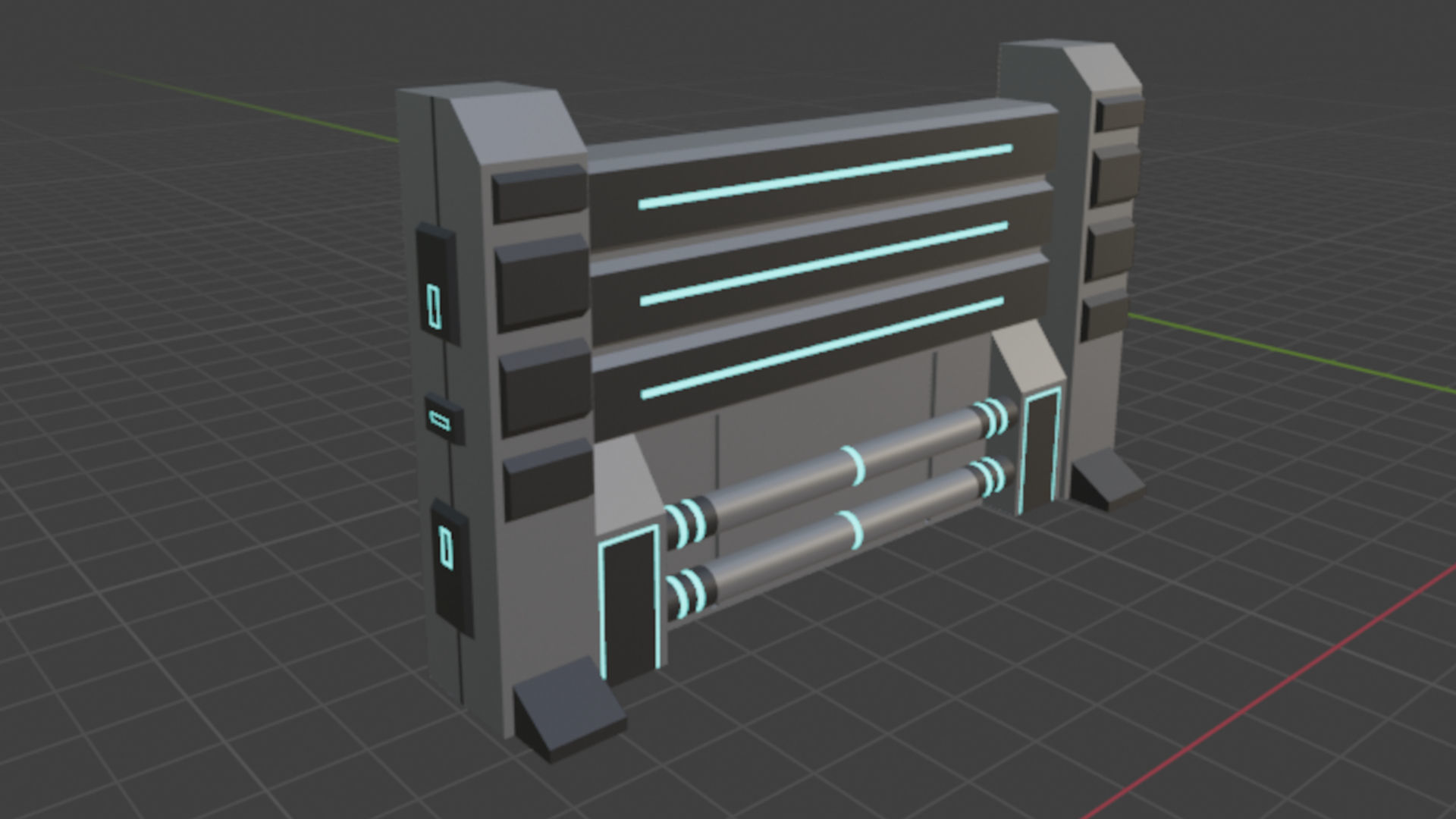 3D model Sci Fi Wall - Game Ready VR / AR / low-poly | CGTrader