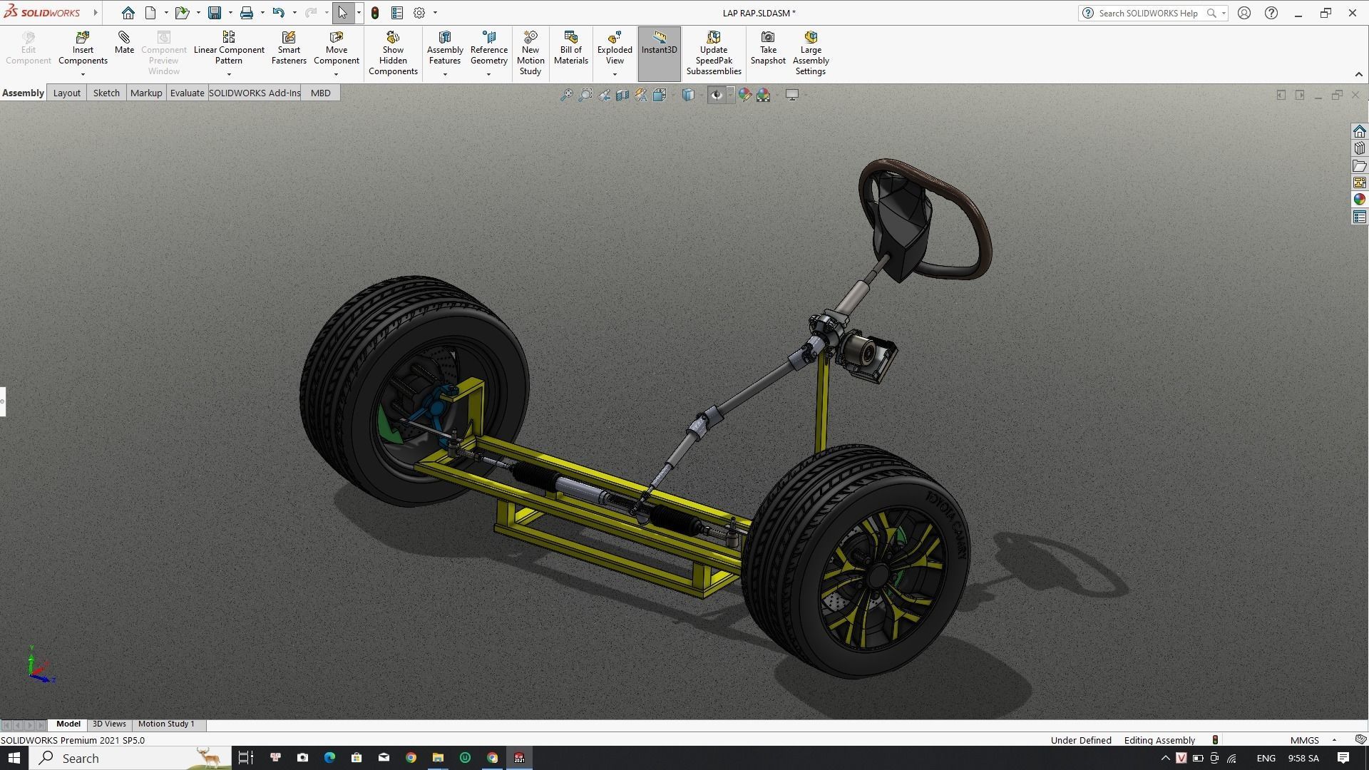 Electronic power steering system 3D model | CGTrader