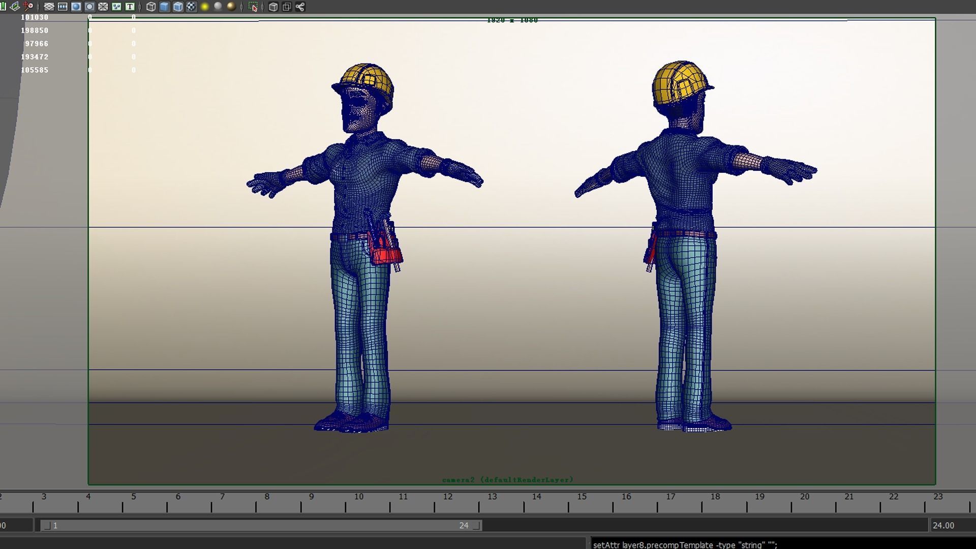 Maintenance man worker cartoon character man guy repaire 3D model ...