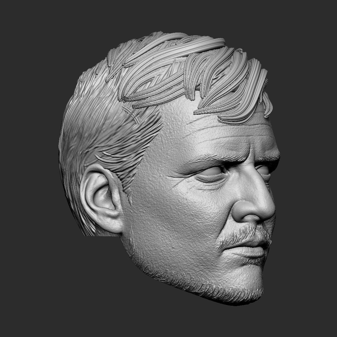 Din Djarin - Mandalorian - Pedro Pascal head 3D model 3D printable ...