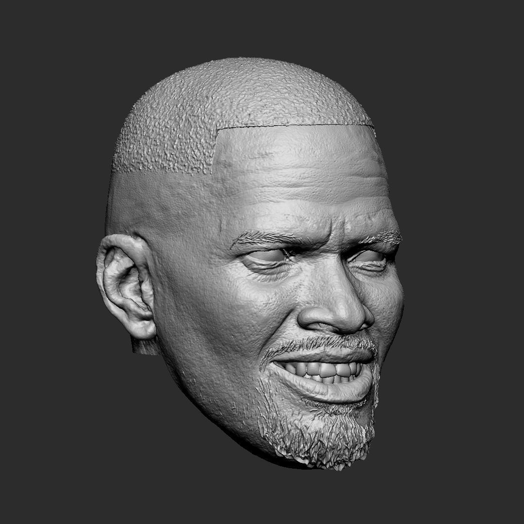 Jamie Foxx v2 head 3D model 3D printable | CGTrader