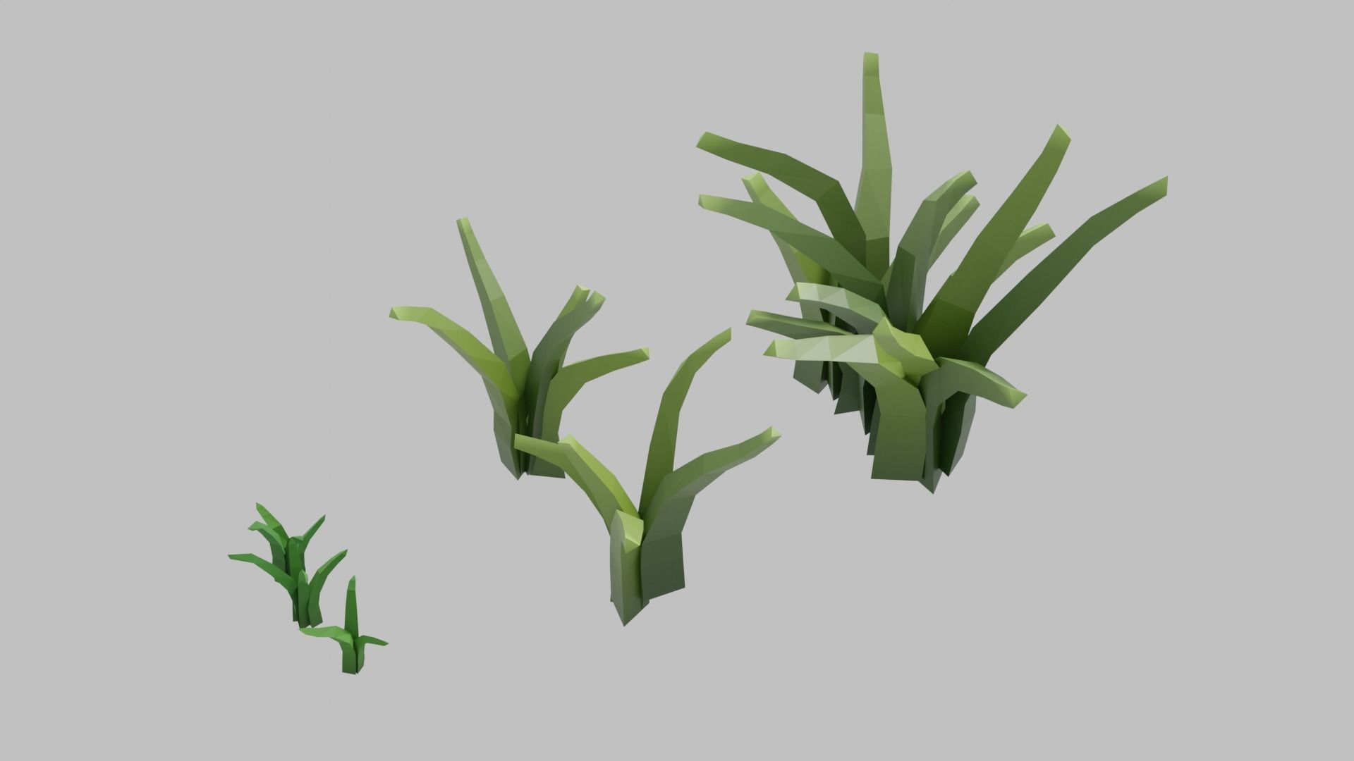 Low Poly Game Grasses free VR / AR / low-poly 3D model | CGTrader