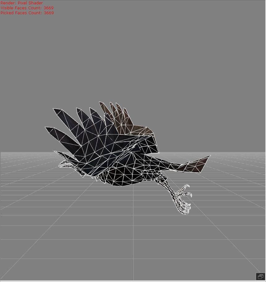 3D model Crow v2 VR / AR / low-poly | CGTrader