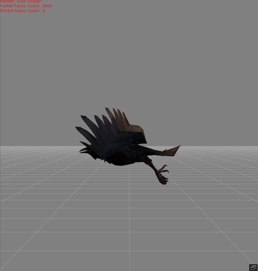 3D model Crow v2 VR / AR / low-poly | CGTrader