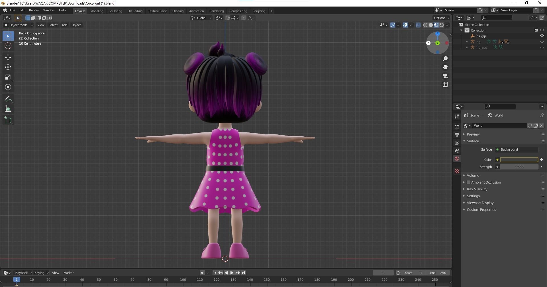 COCOMELON Cartoon Girl YoYo Character 3D MODEL 3D model rigged | CGTrader