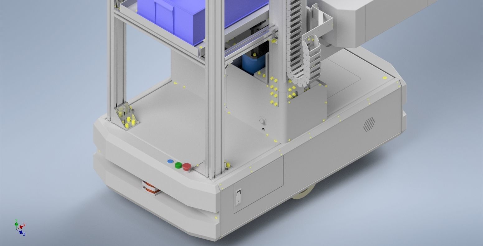 AGV with Three-way rotating grip - Smart warehouse 3D model | CGTrader