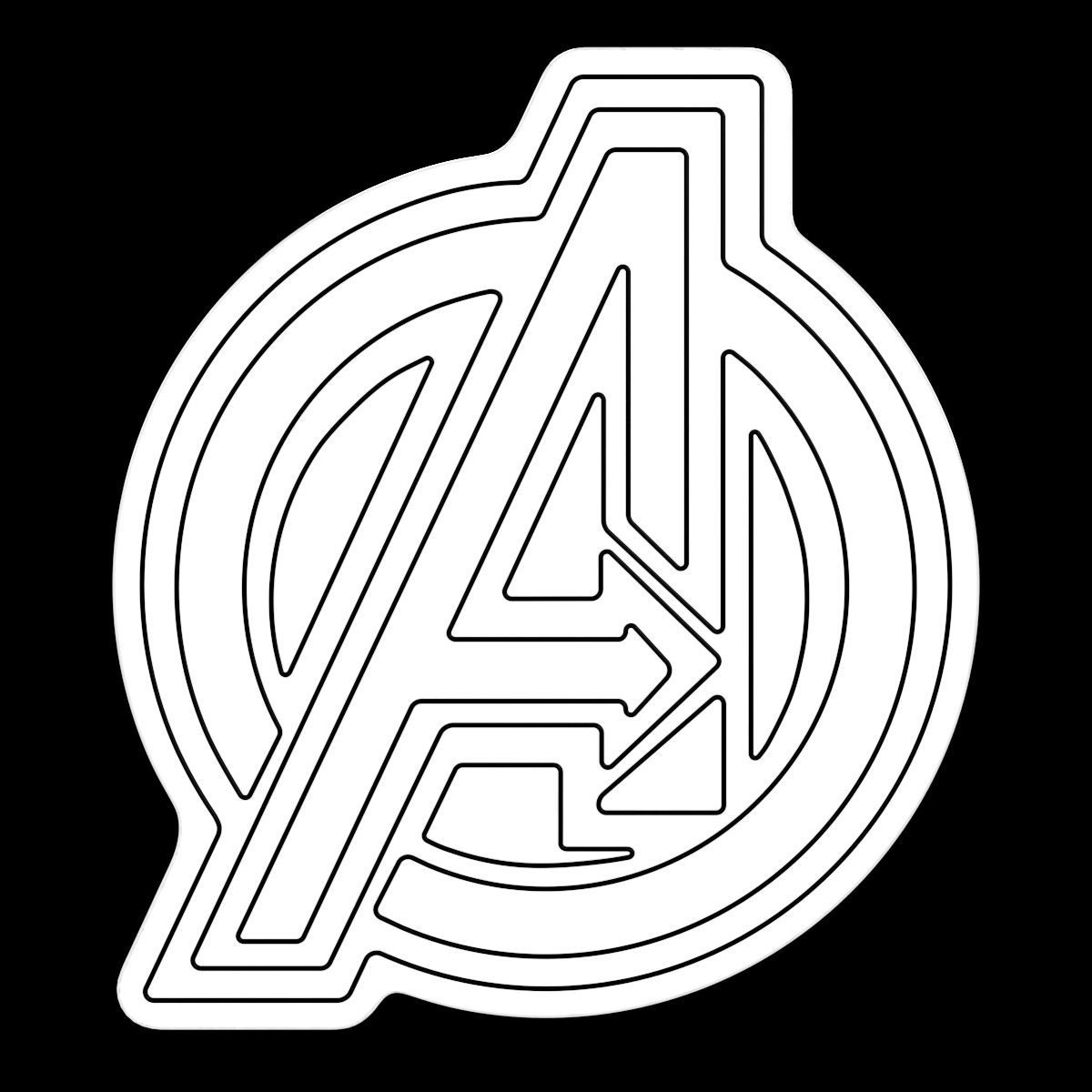 Avengers Neon Sign 3D model | CGTrader