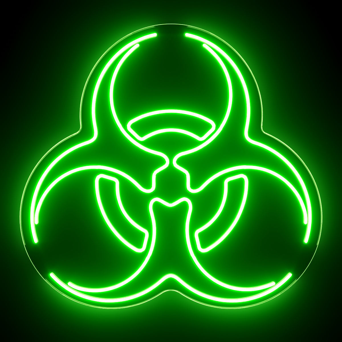 Biohazard Neon Sign 3D model | CGTrader