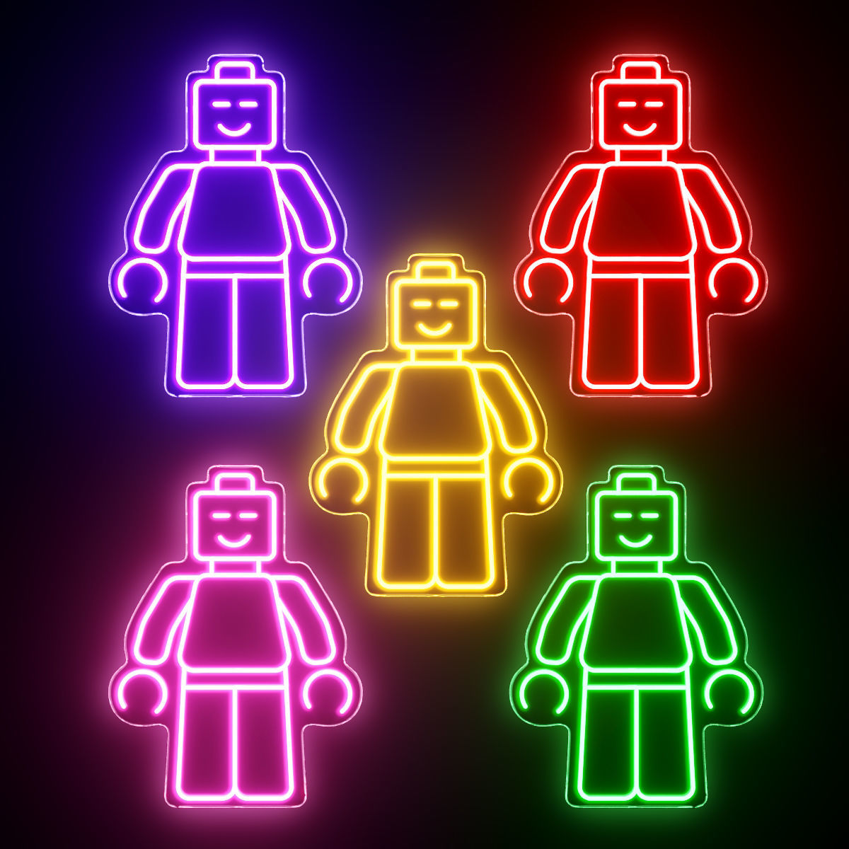 Lego Neon Sign 3D model | CGTrader