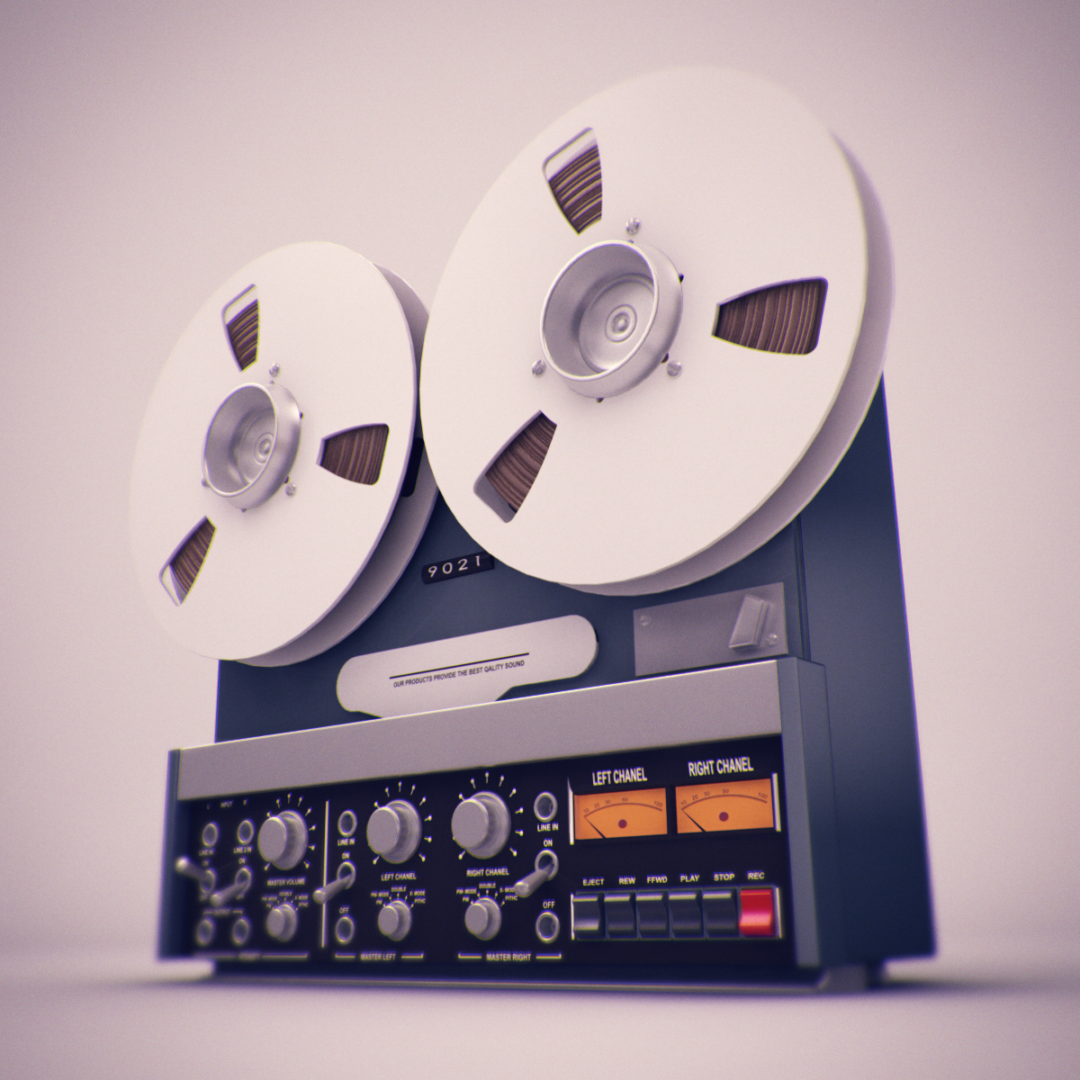 Old Tape Recorder 3D model | CGTrader