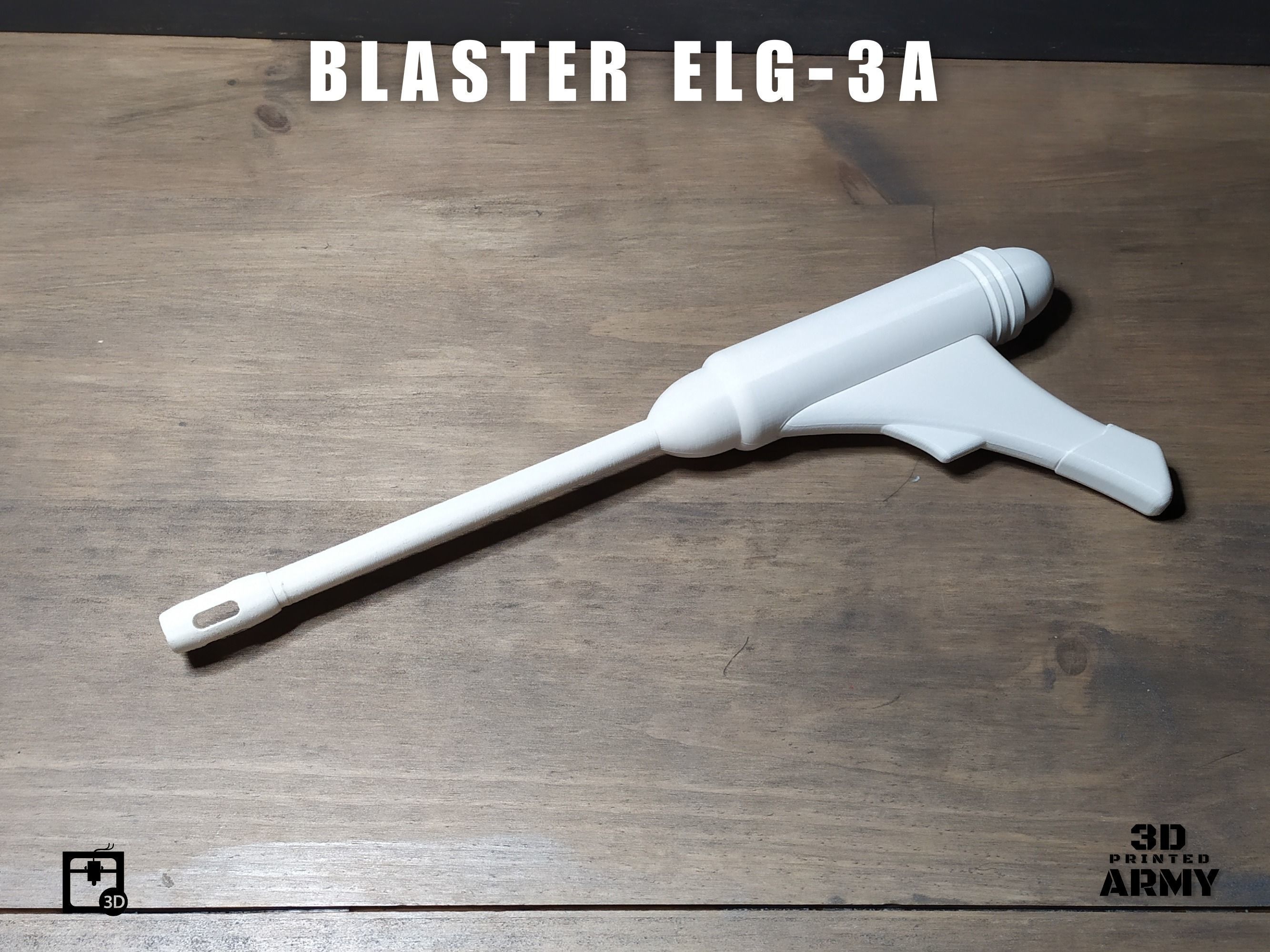 Padme amidala blaster ELG-3A - STL files for 3D printing 3D model 3D ...