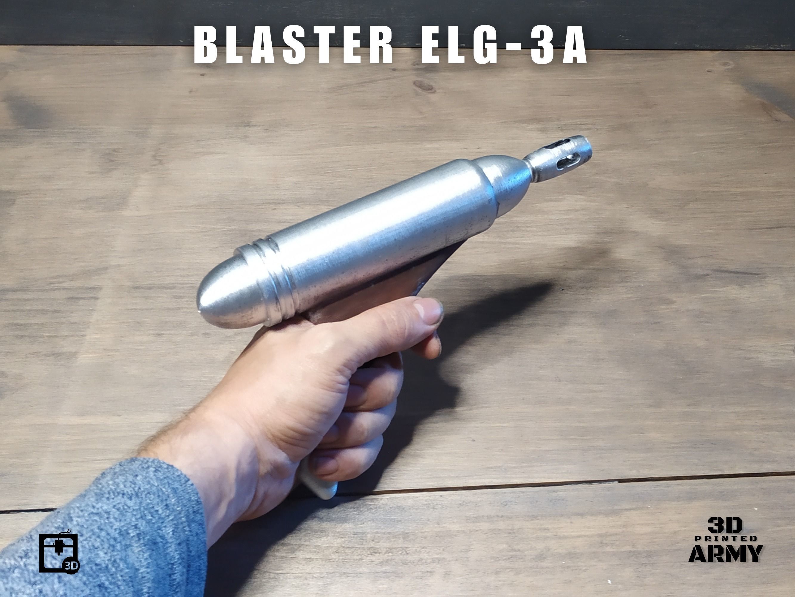 Padme amidala blaster ELG-3A - STL files for 3D printing 3D model 3D ...
