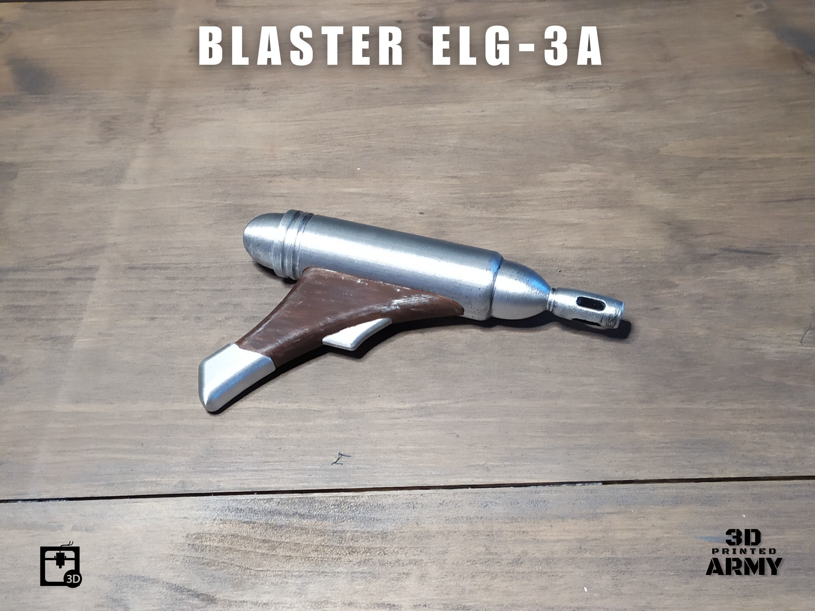 Padme amidala blaster ELG-3A - STL files for 3D printing 3D model 3D ...