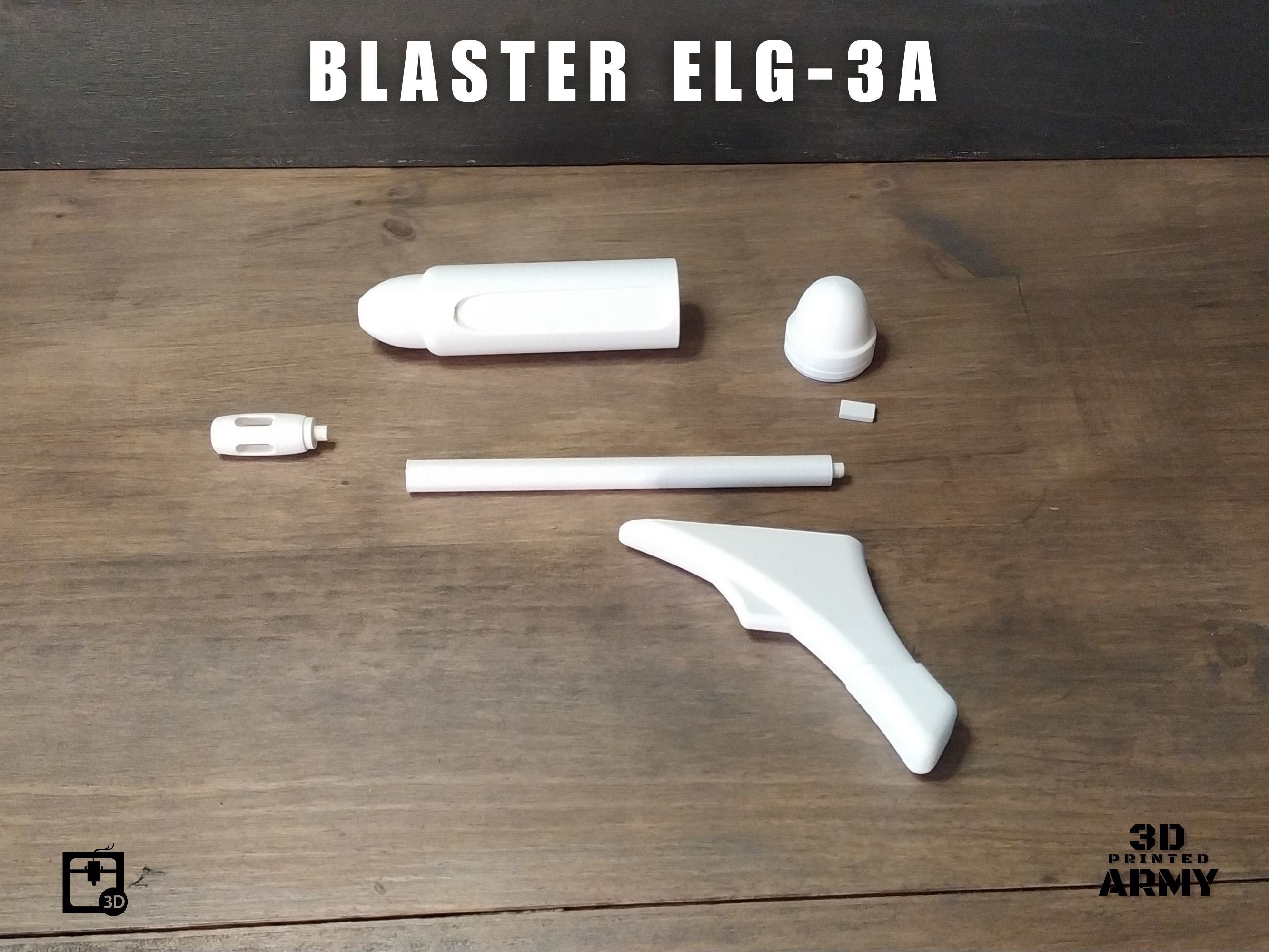Padme amidala blaster ELG-3A - STL files for 3D printing 3D model 3D ...