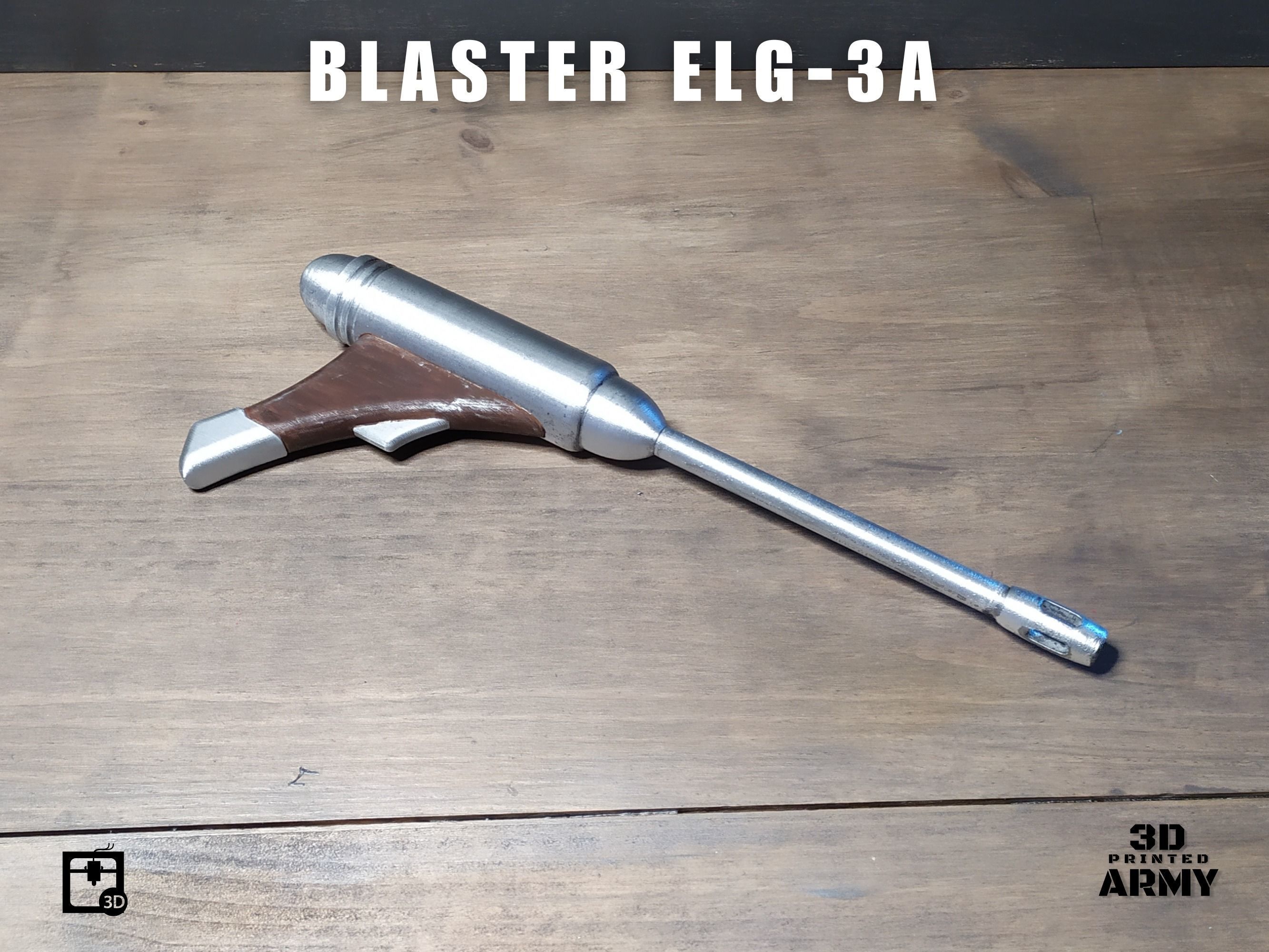 Padme amidala blaster ELG-3A - STL files for 3D printing 3D model 3D ...