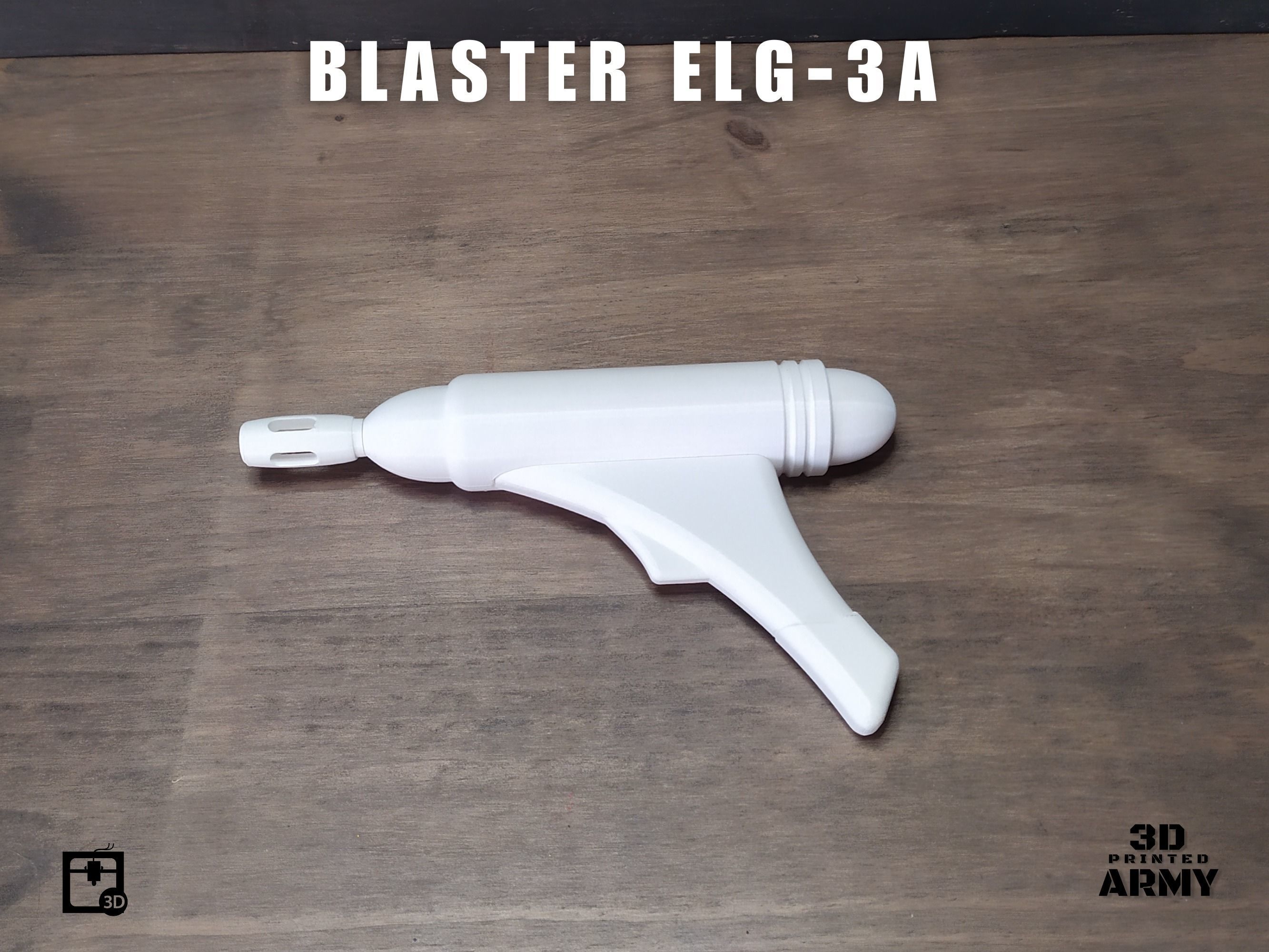 Padme amidala blaster ELG-3A - STL files for 3D printing 3D model 3D ...
