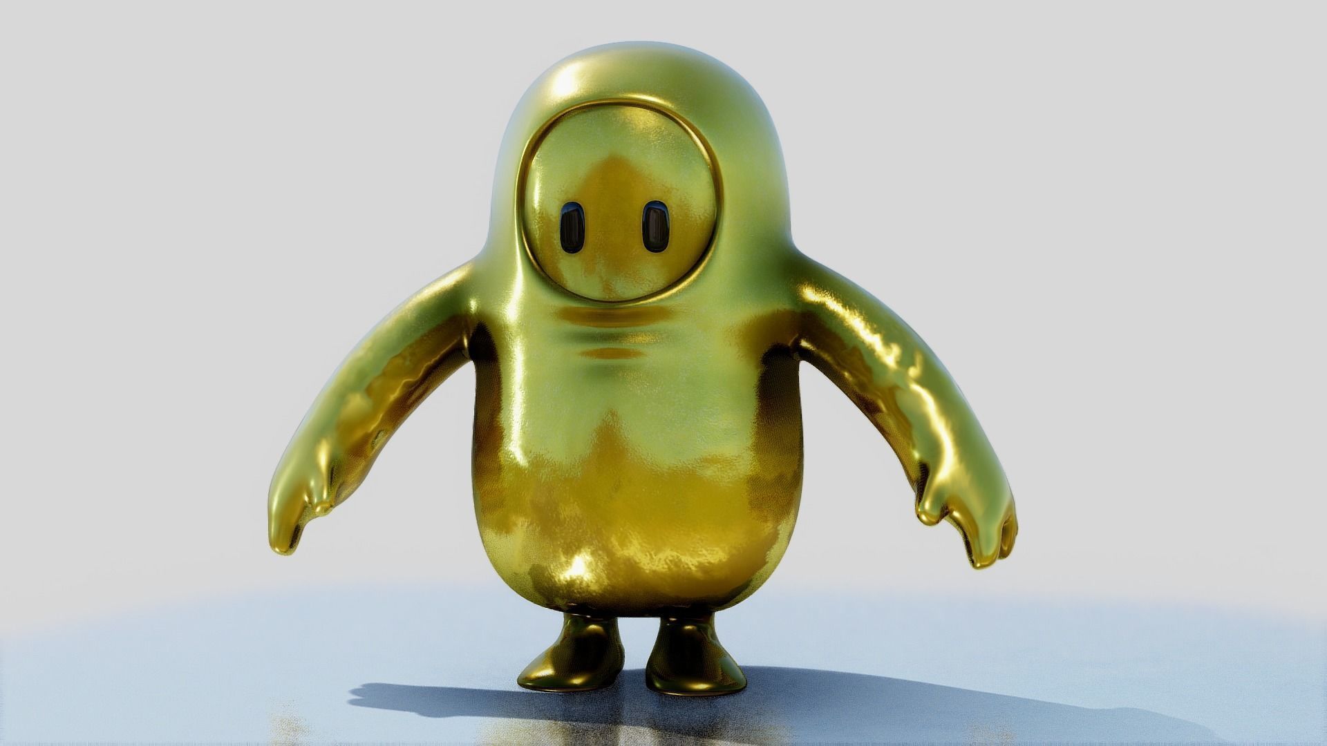 Golden Fall Guys Character 3D model | CGTrader