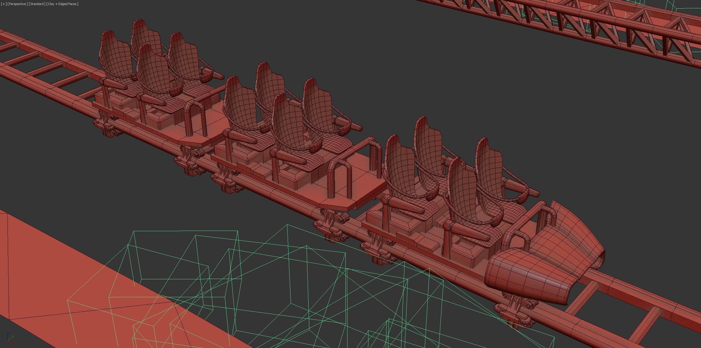 Modern roller coaster track 3D model | CGTrader