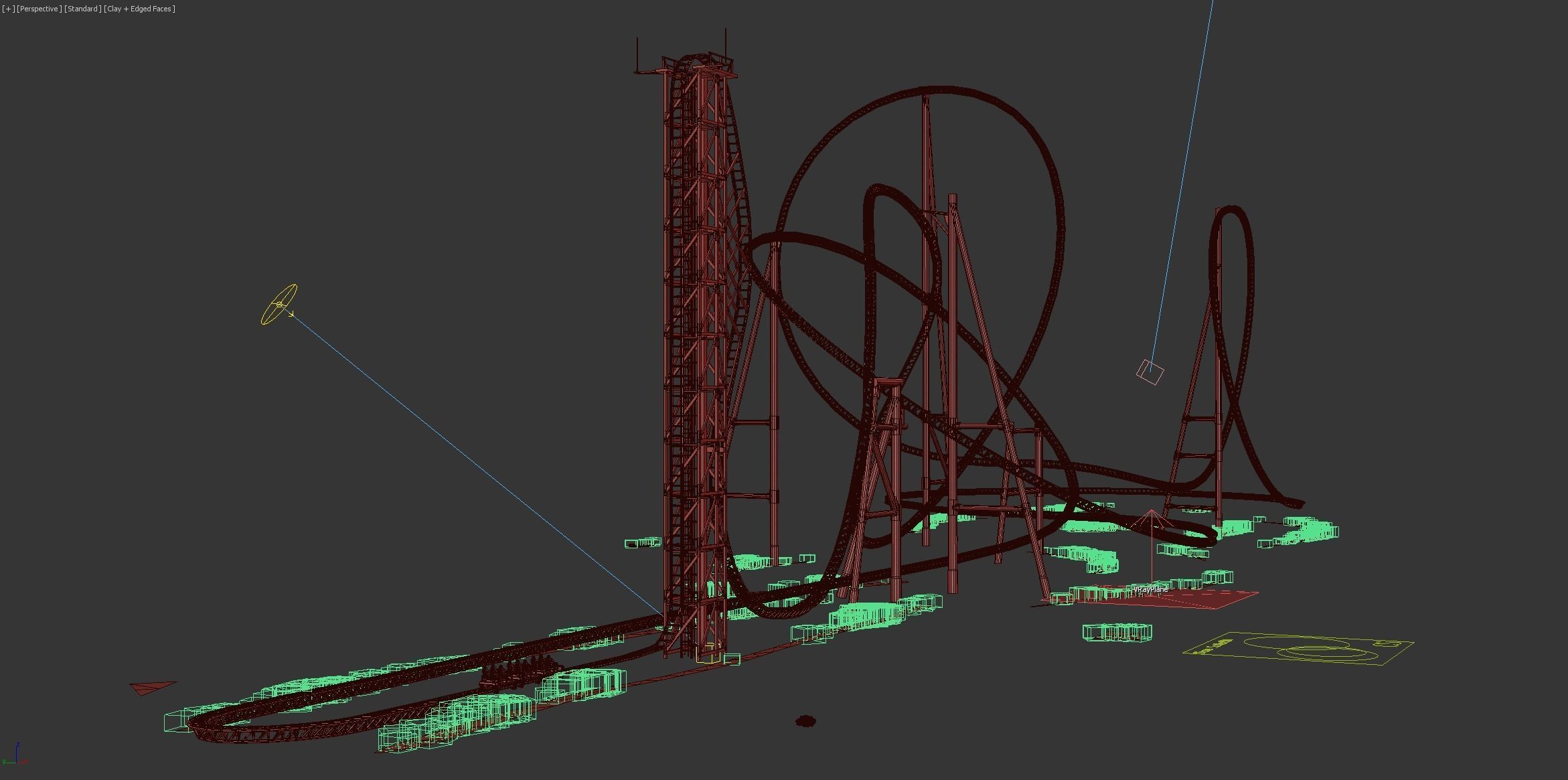 Modern roller coaster track 3D model | CGTrader