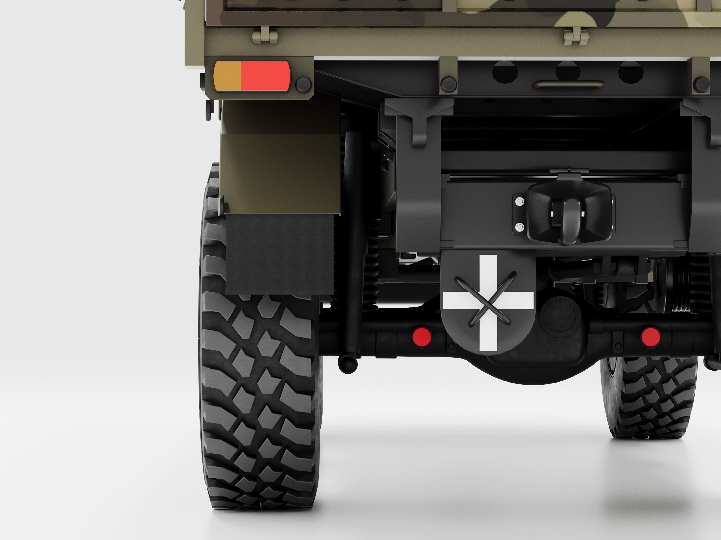 Rheinmetall Man Kat1 4x4 Flat Bed - Container 3D model | CGTrader
