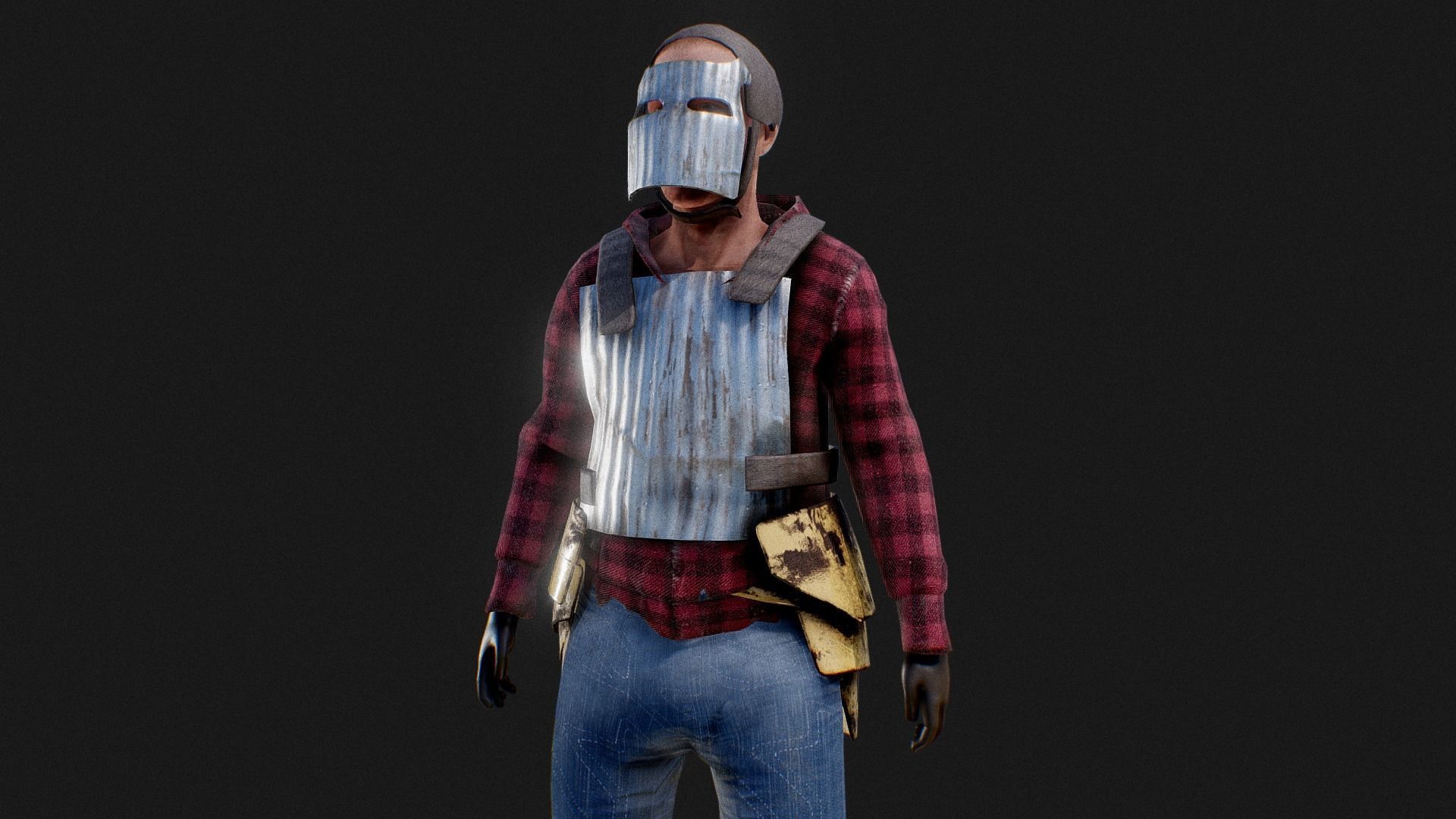 Rigged Realistic Rust Game Character Model 3d Model Animated Rigged
