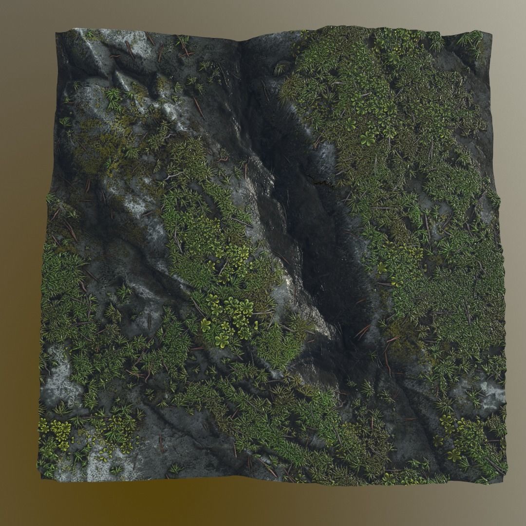 Mossy Cliff Texture | CGTrader