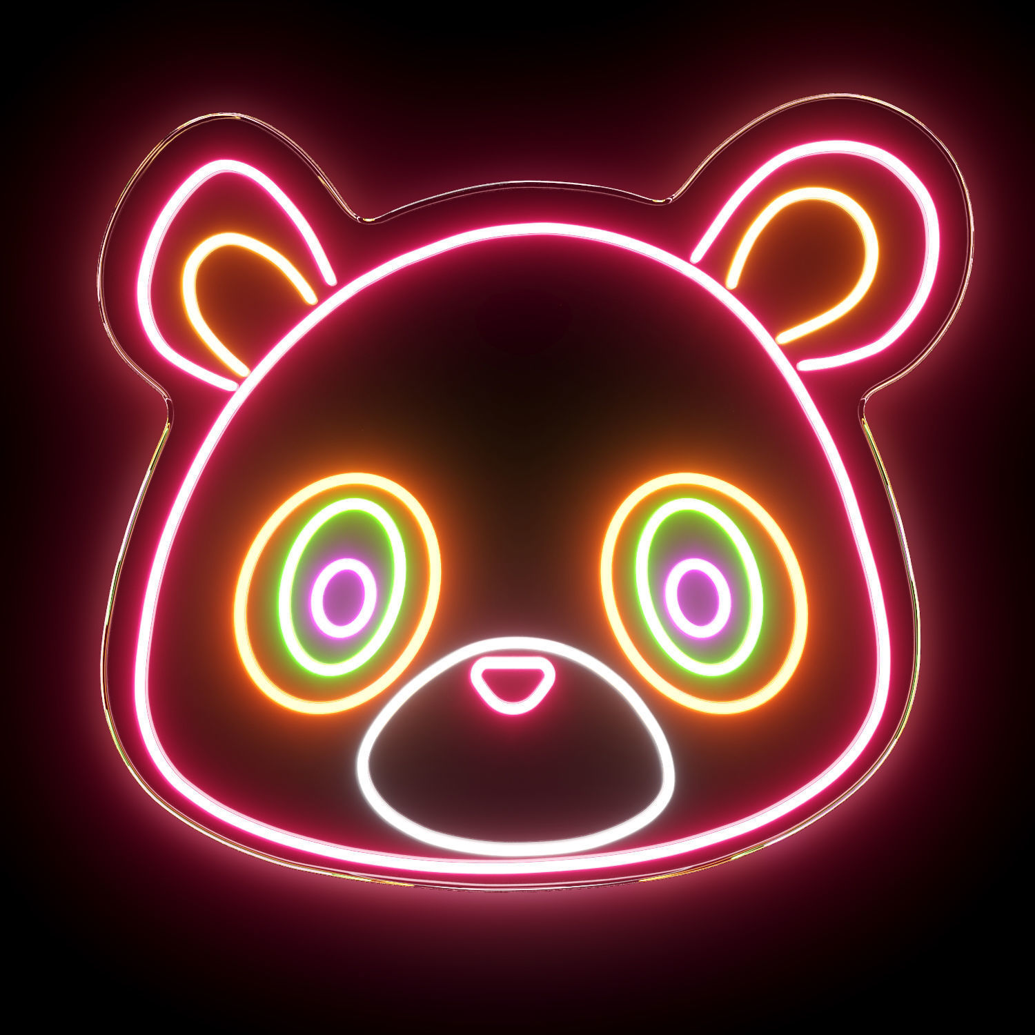Bear Neon Sign 3D model | CGTrader