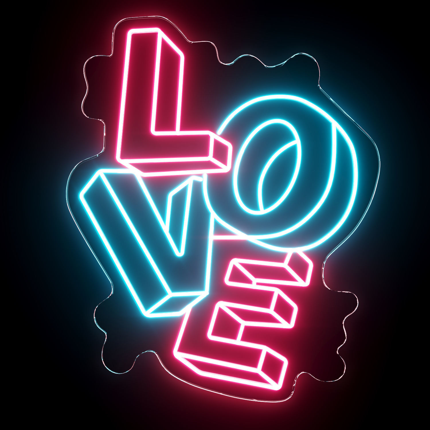 LOVE Neon Sign 3D model | CGTrader