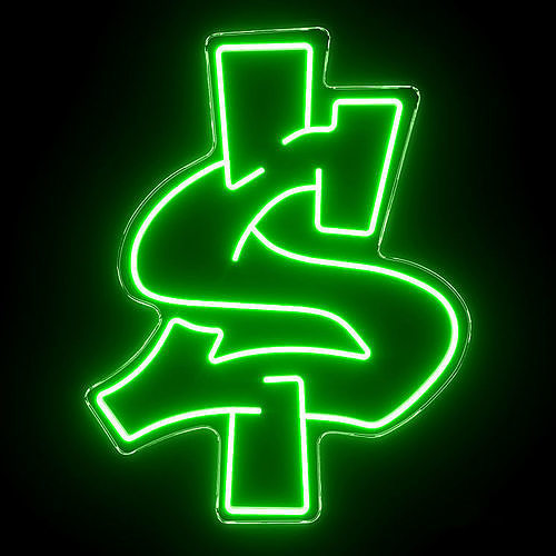 Money Neon Sign 3D model | CGTrader
