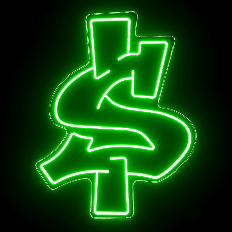 Money Neon Sign 3D model | CGTrader