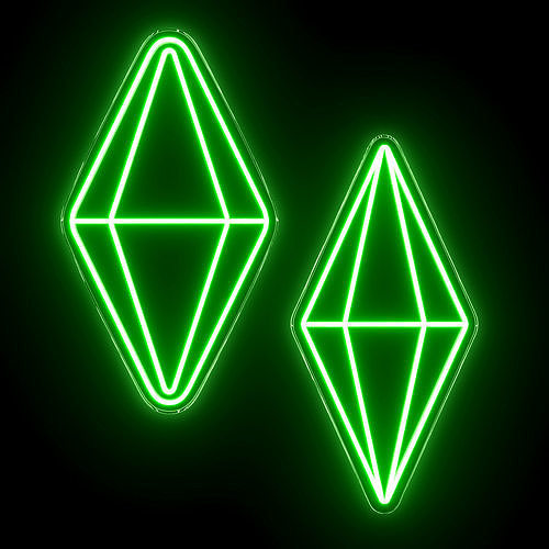 The Sims Diamond Neon Sign 3D model | CGTrader