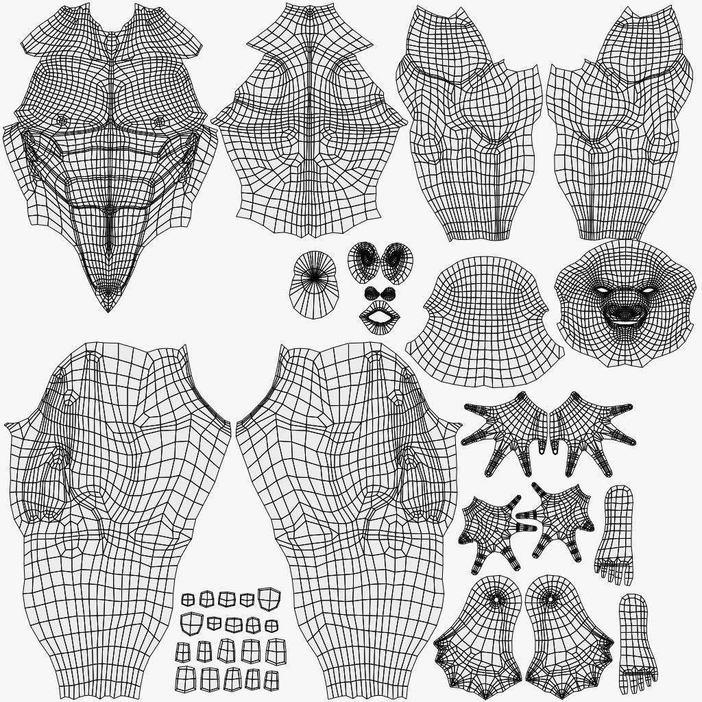 3D model Base Mesh - Human Body - Muscular Male VR / AR / low-poly ...