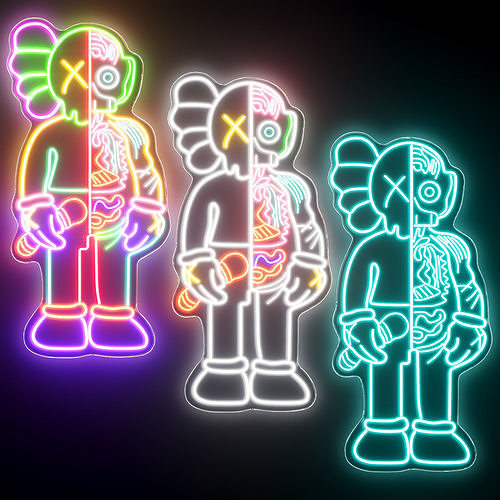 Kaws Neon Sign 3D model | CGTrader