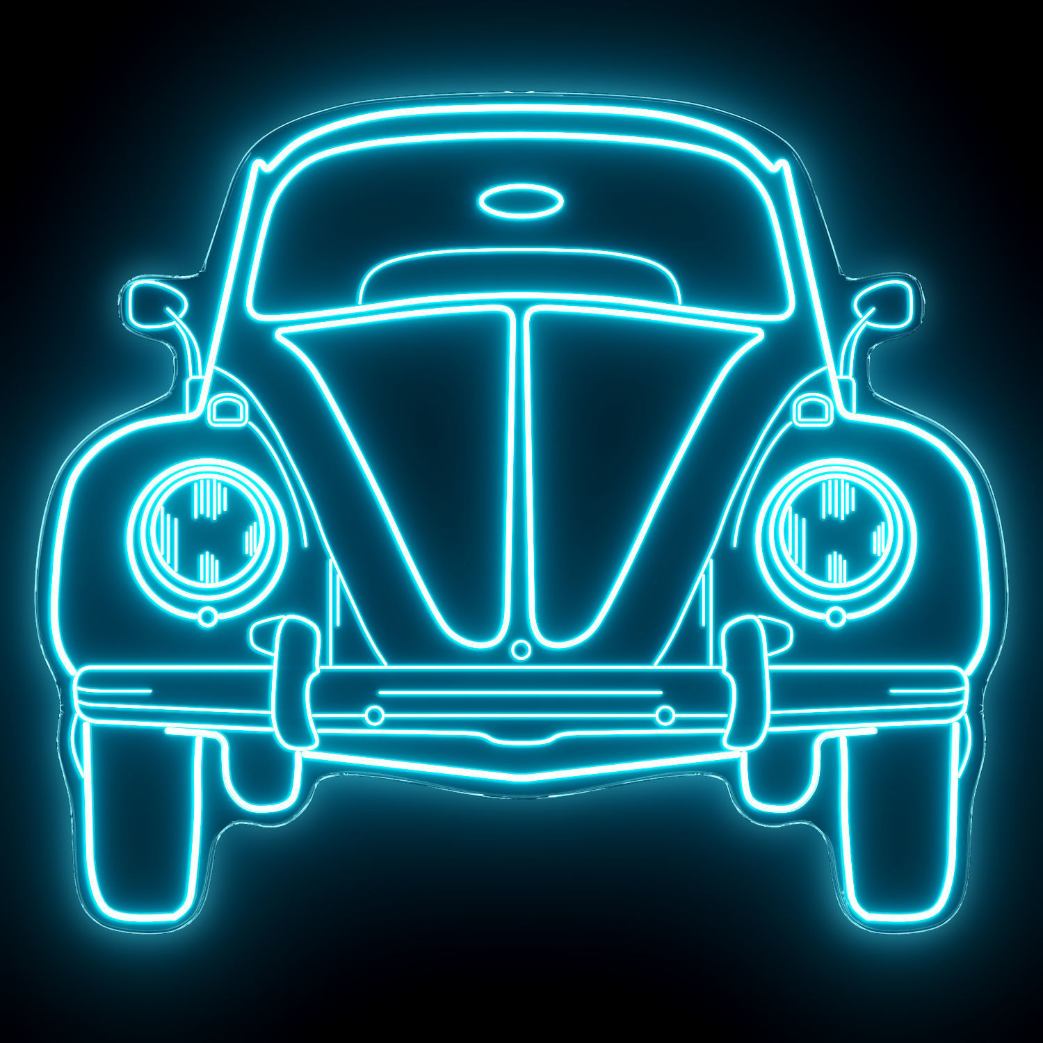 Volkswagen Neon Sign 3D model | CGTrader