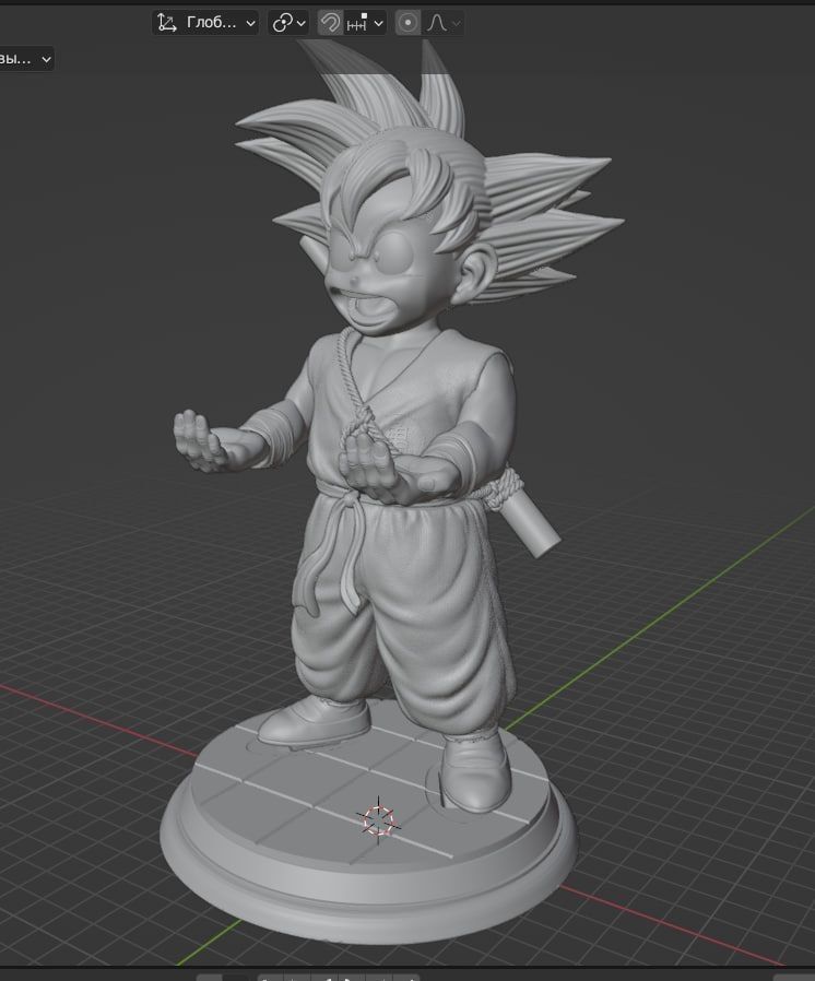 Kid Goku - Joystick And Phone Holder 3D model 3D printable | CGTrader
