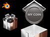 Gift silver crypto coin animation template for Blender 3D 3D model ...