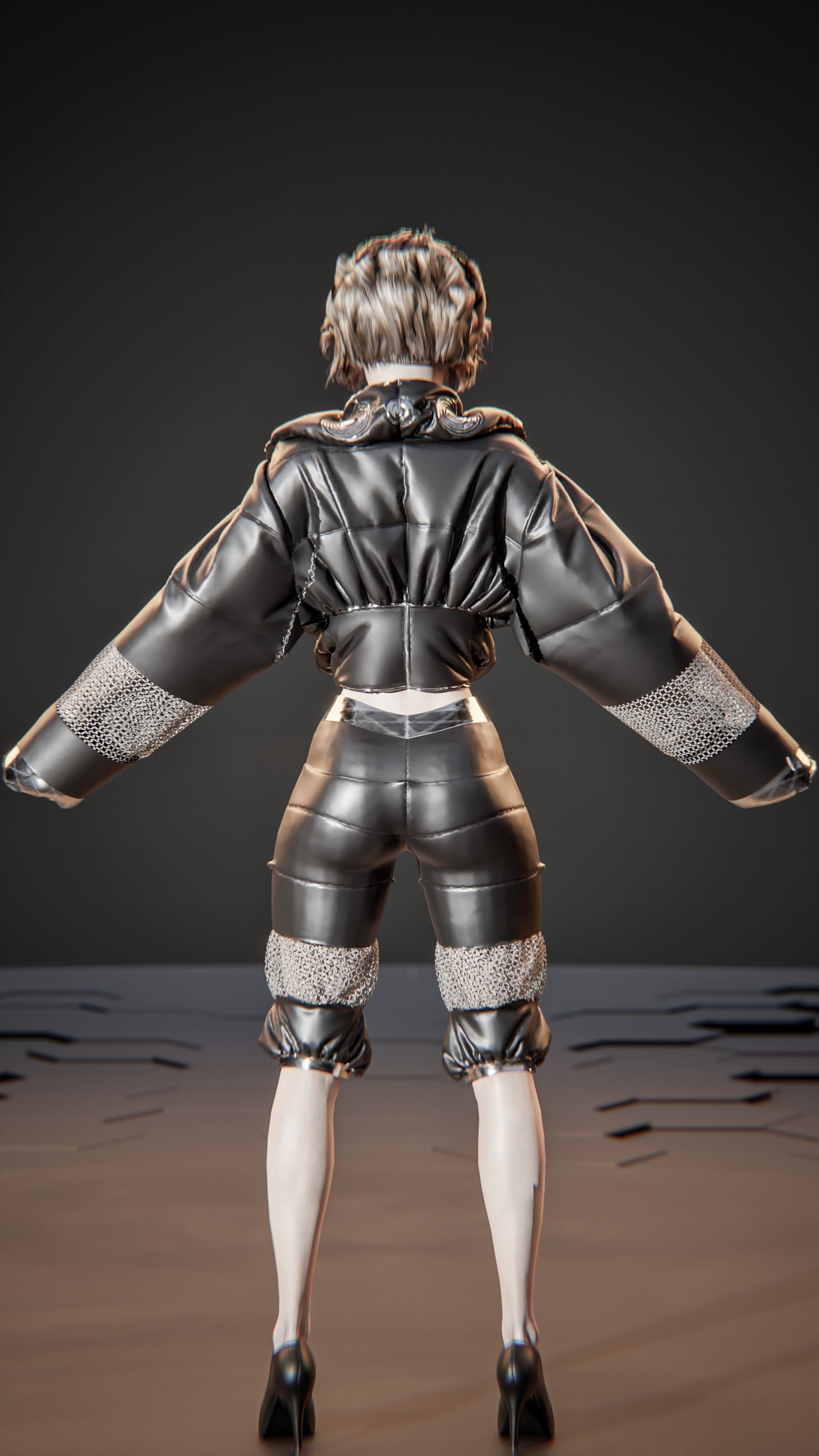3D model nina avatars puffy jacket and pant VR / AR / low-poly | CGTrader