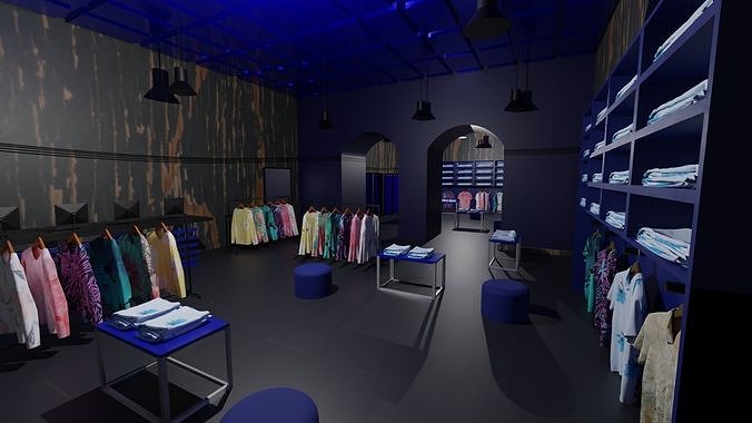 3D model Clothing Store interior VR / AR / low-poly | CGTrader