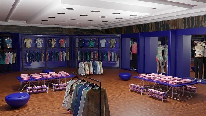 3D model Clothing Store interior VR / AR / low-poly | CGTrader