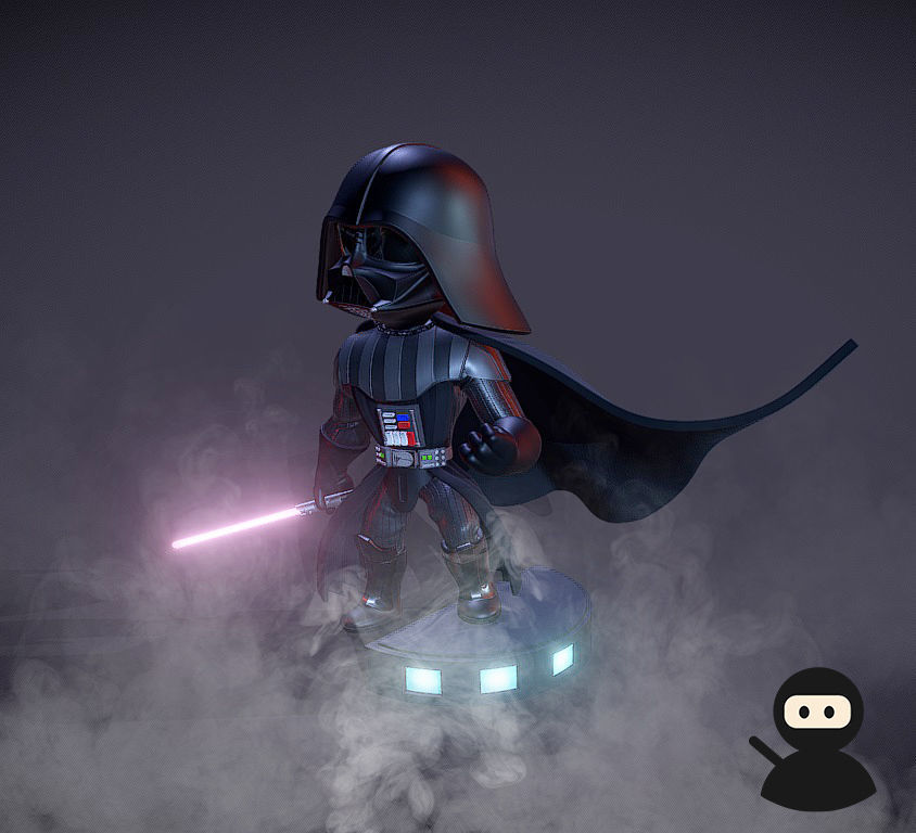Darth Vader Cartoon 3D model | CGTrader