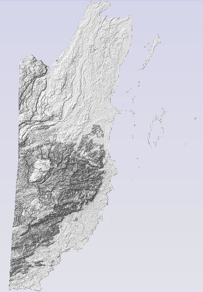 3D Terrain Digital Elevation topo Model of Belize 3D model 3D printable ...