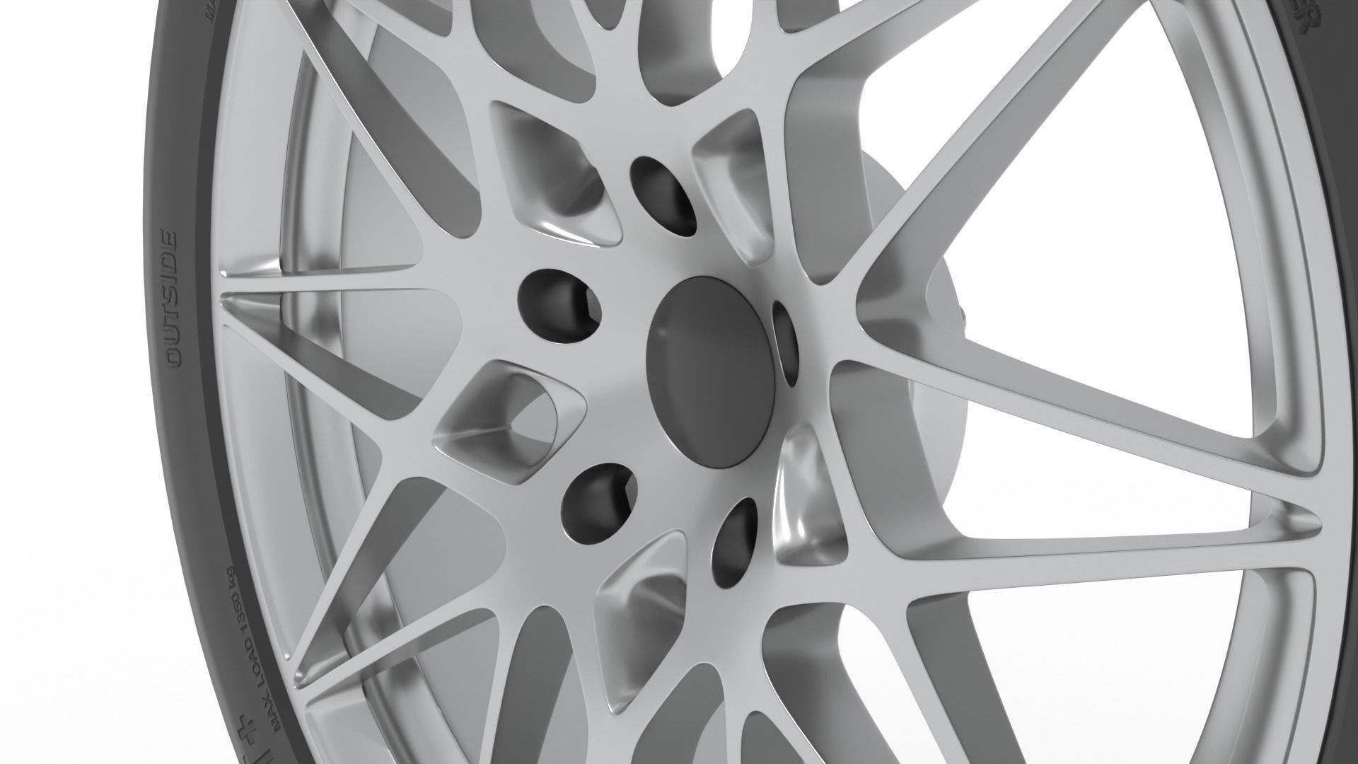 Sports Car Rims 20 inch with Tires 3D model | CGTrader