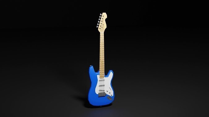 Guitar Fender Stratocaster Low-Poly 3D Model free VR / AR / low-poly 3D ...
