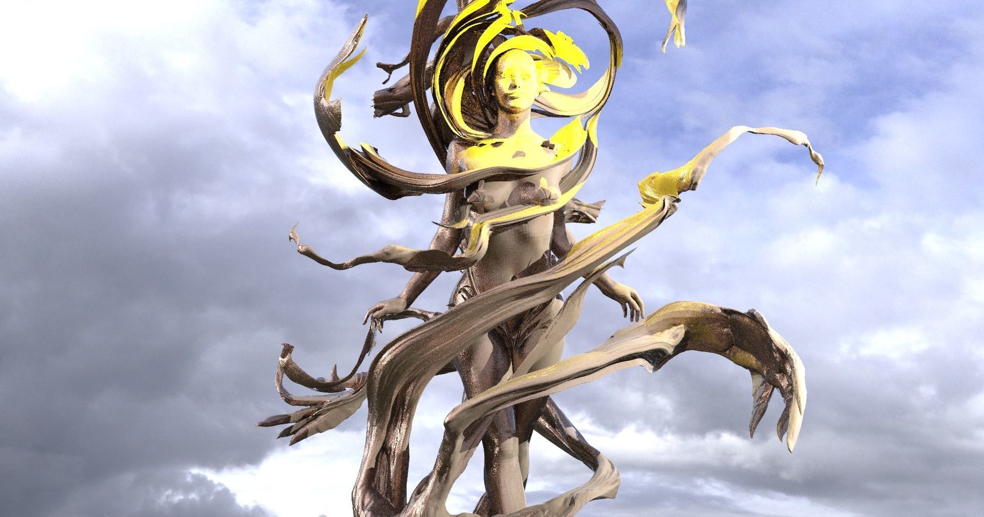 Winter earth figure statue 3D model | CGTrader