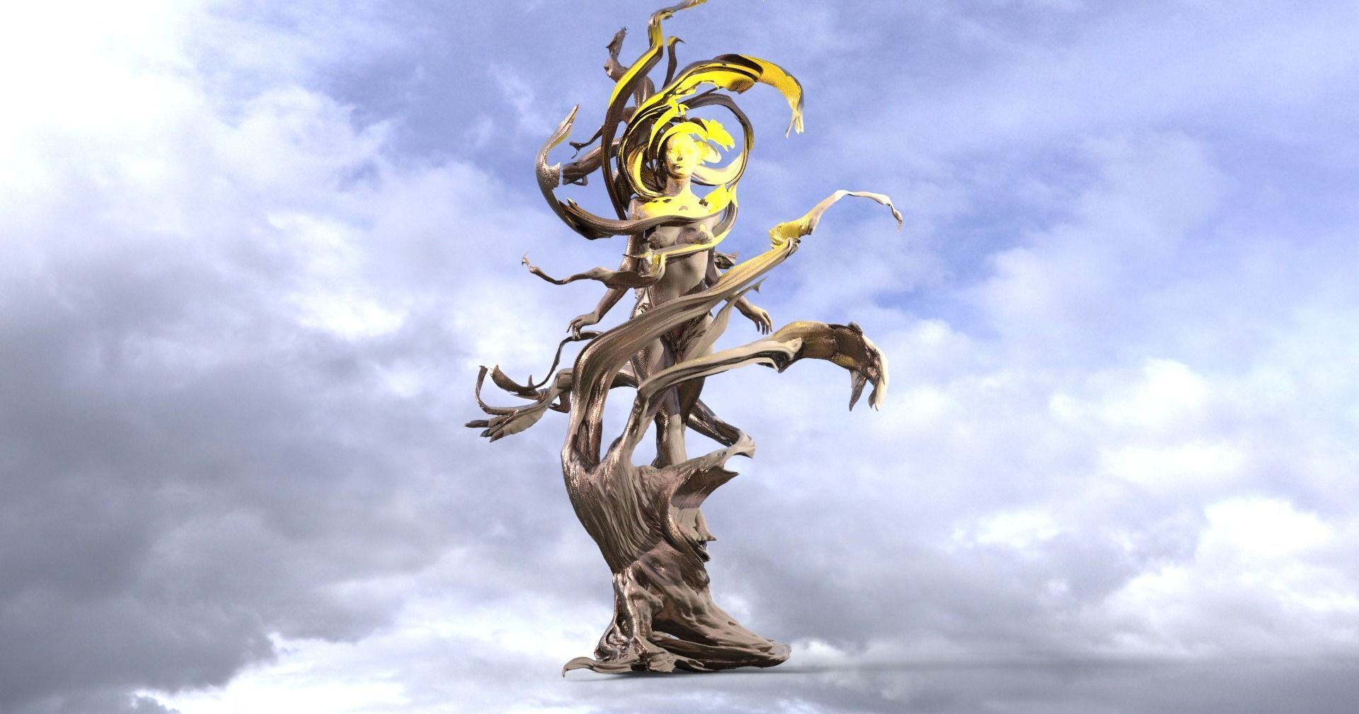 Winter earth figure statue 3D model | CGTrader