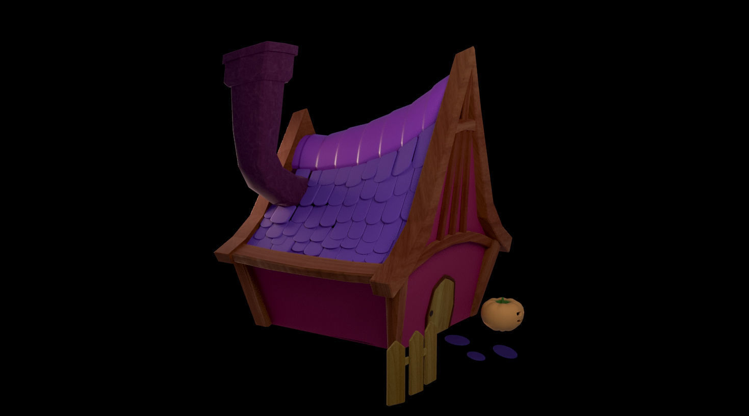 3D model Low Poly Witch House Exterior VR / AR / low-poly | CGTrader