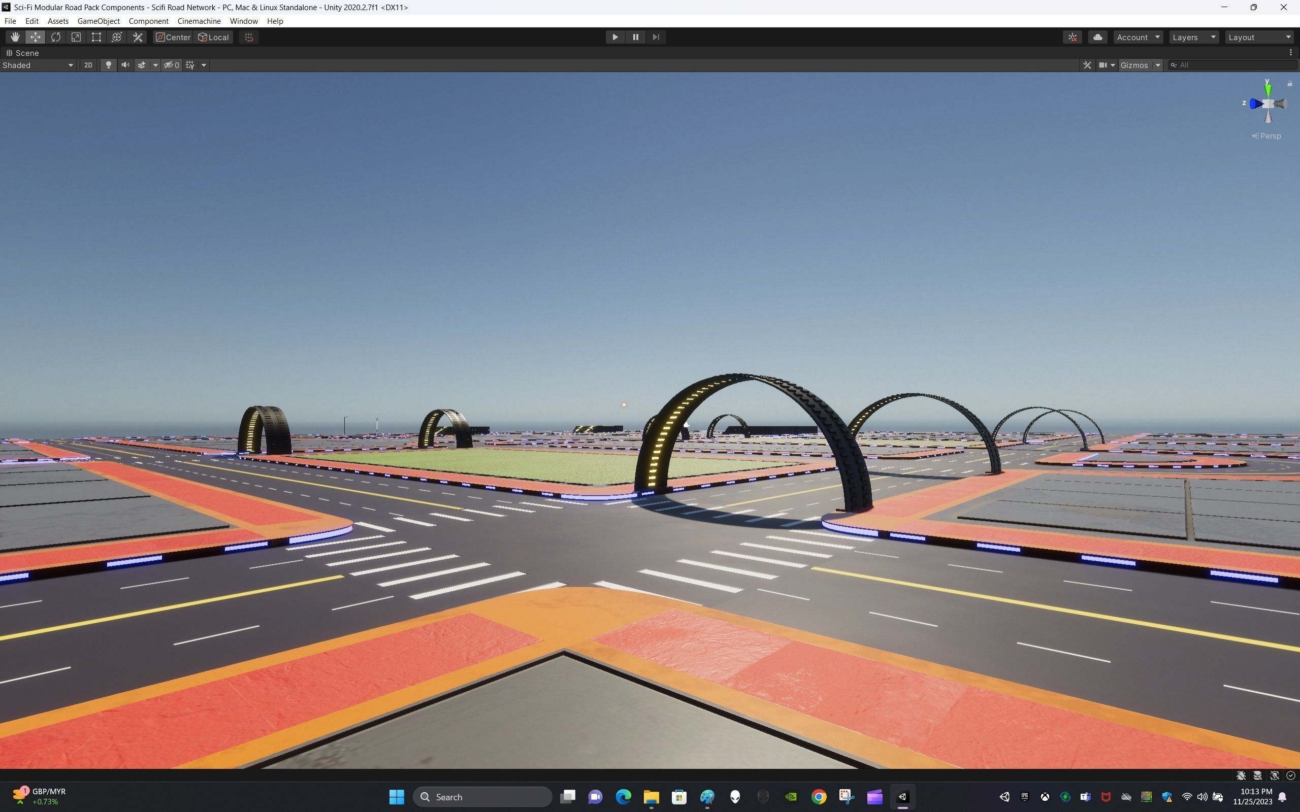 3D model Sci Fi Modular Road Pack VR / AR / low-poly | CGTrader