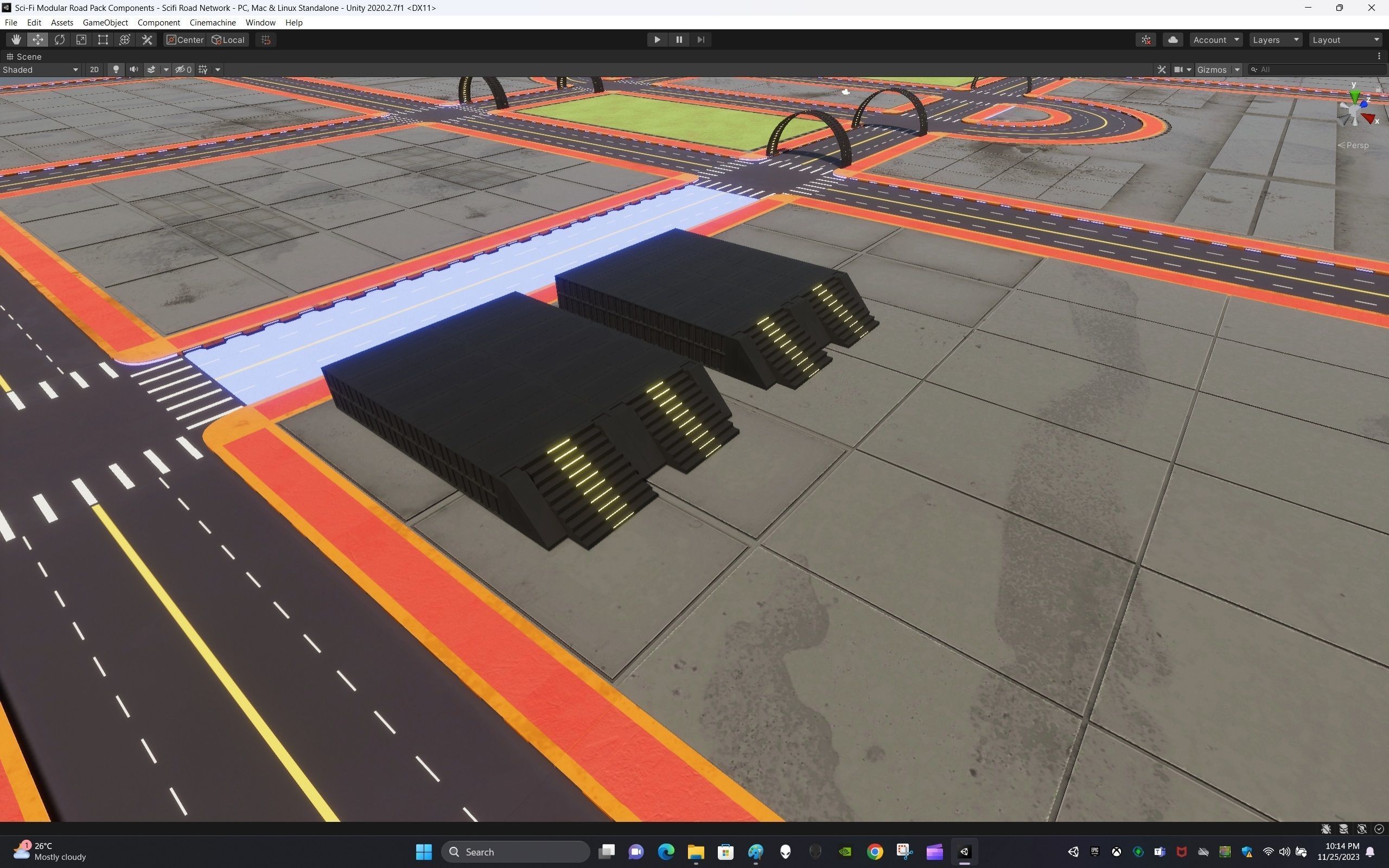 3D model Sci Fi Modular Road Pack VR / AR / low-poly | CGTrader