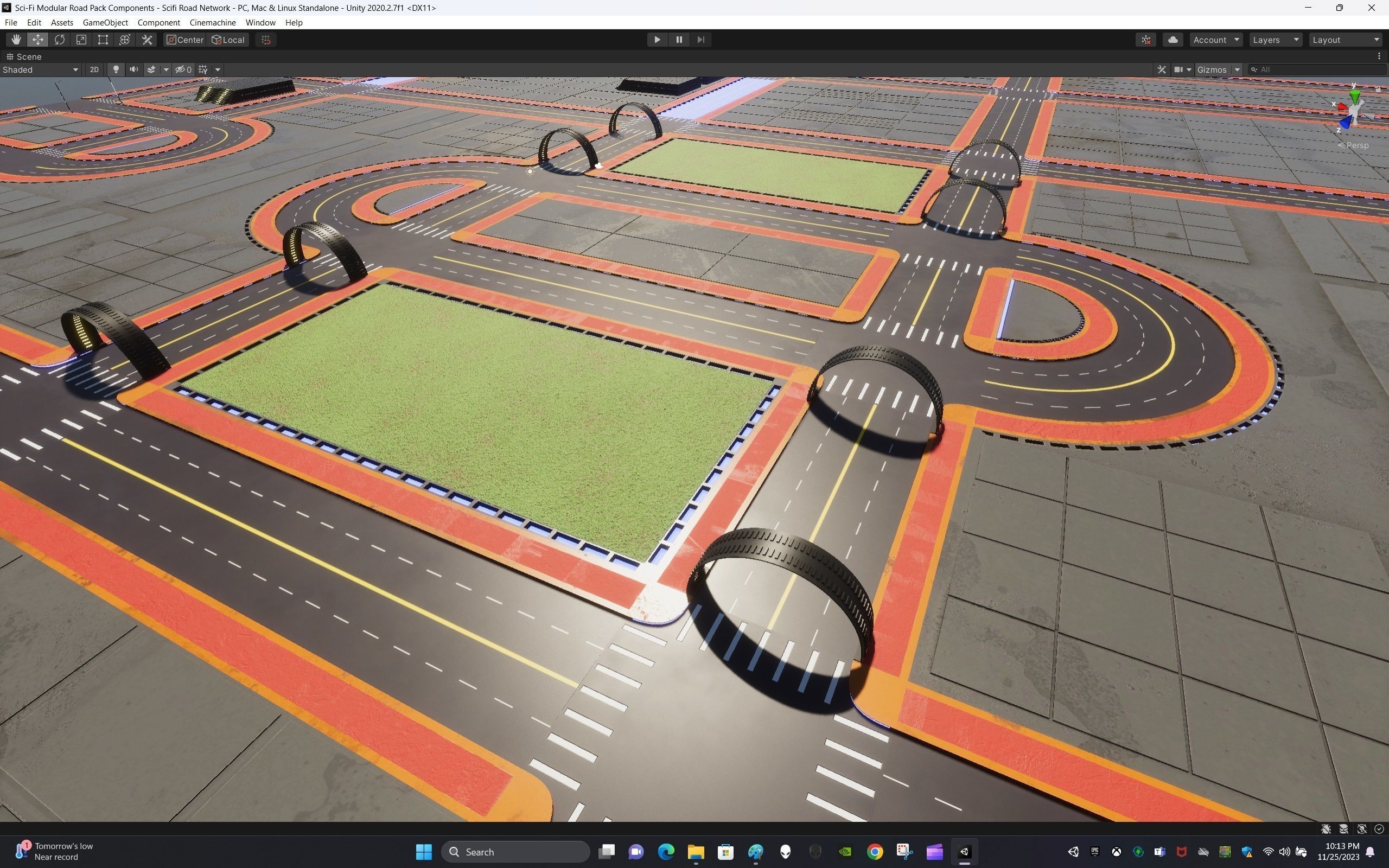 3D model Sci Fi Modular Road Pack VR / AR / low-poly | CGTrader