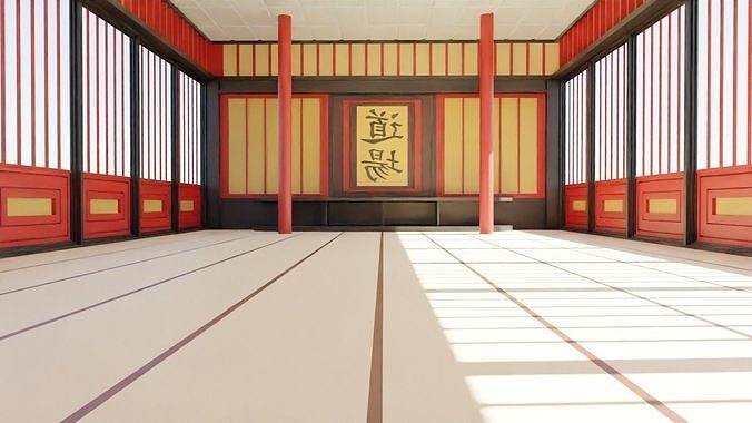 3D model Dojo Hall VR / AR / low-poly | CGTrader